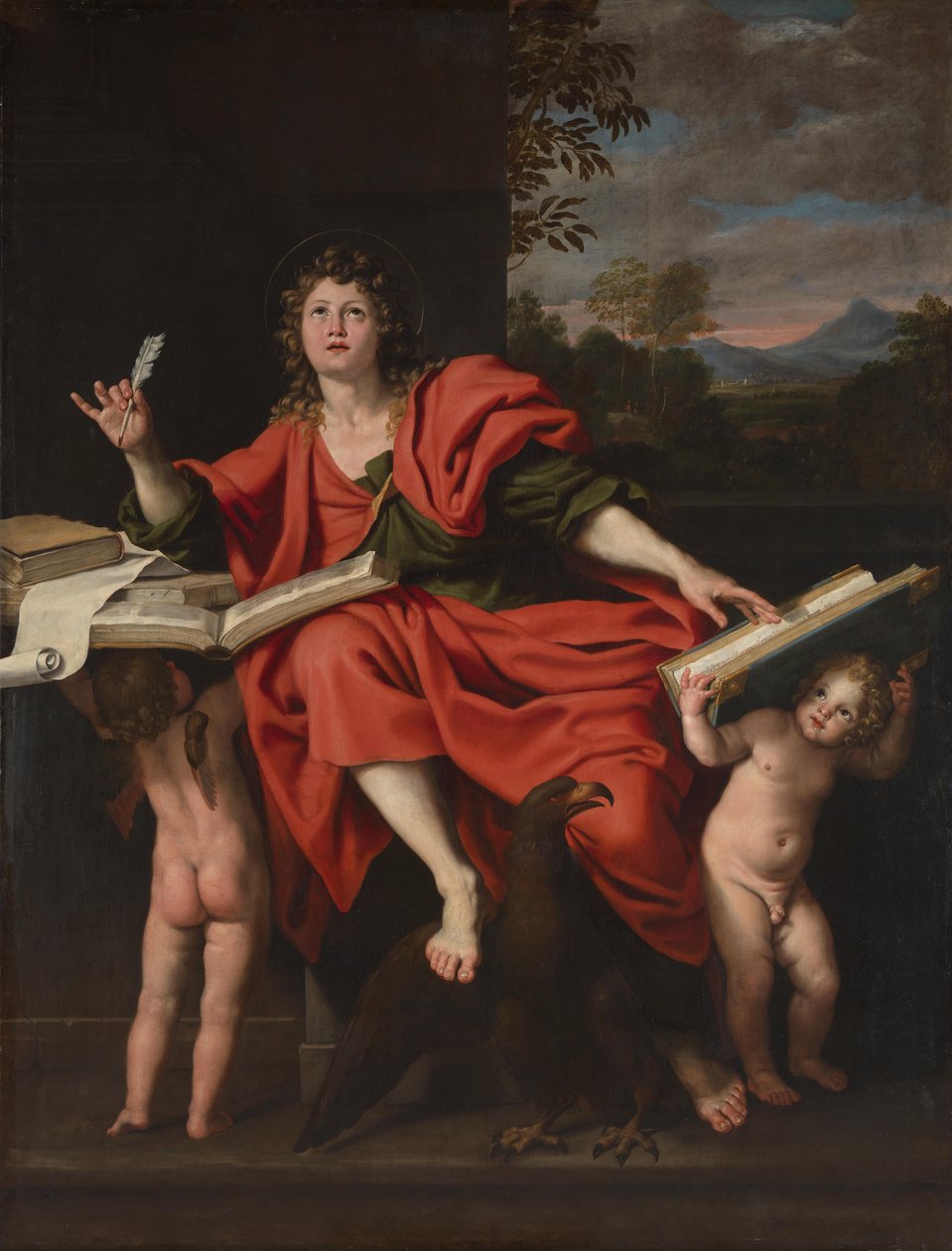 Heiliger Johannes der Evangelist von Domenichino: Kunstdruck